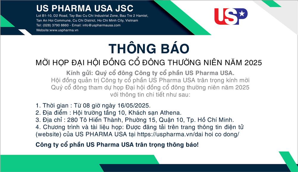 Thông báo, uspharma